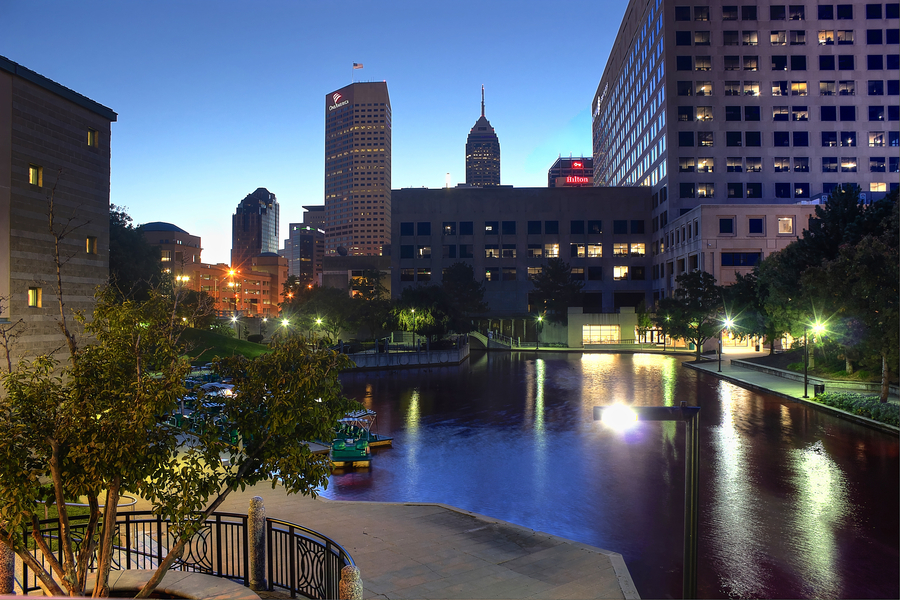 Indianapolis Downtown Canal - hdrcreme