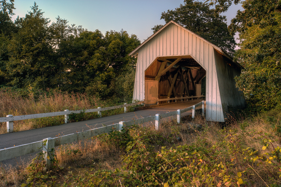 "Irish Bend Covered Bridge" - hdrcreme